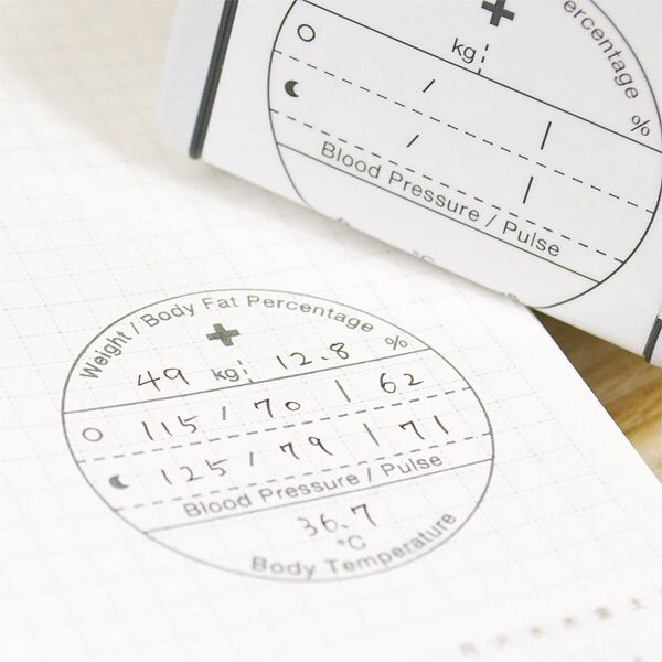 体温 血圧 脈の健康チェックスタンプ 7513001 - メルカリ