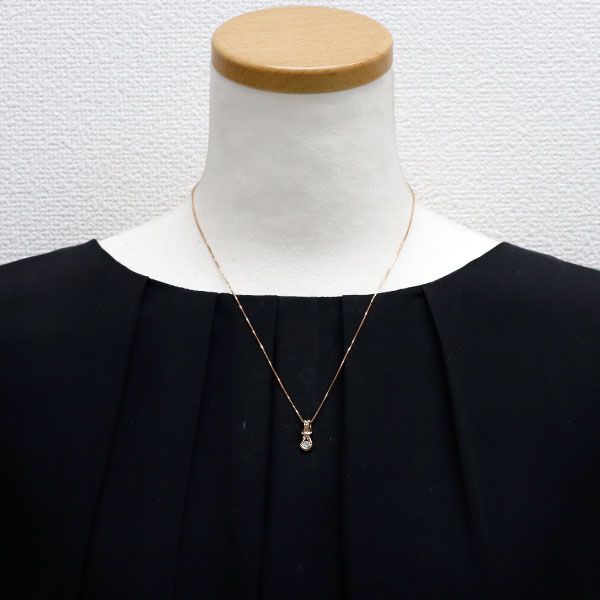 フォーエバーマーク K18PG ダイヤモンド ペンダントネックレス フォーエバーマーク K18PG ダイヤモンド ペンダントネックレス
