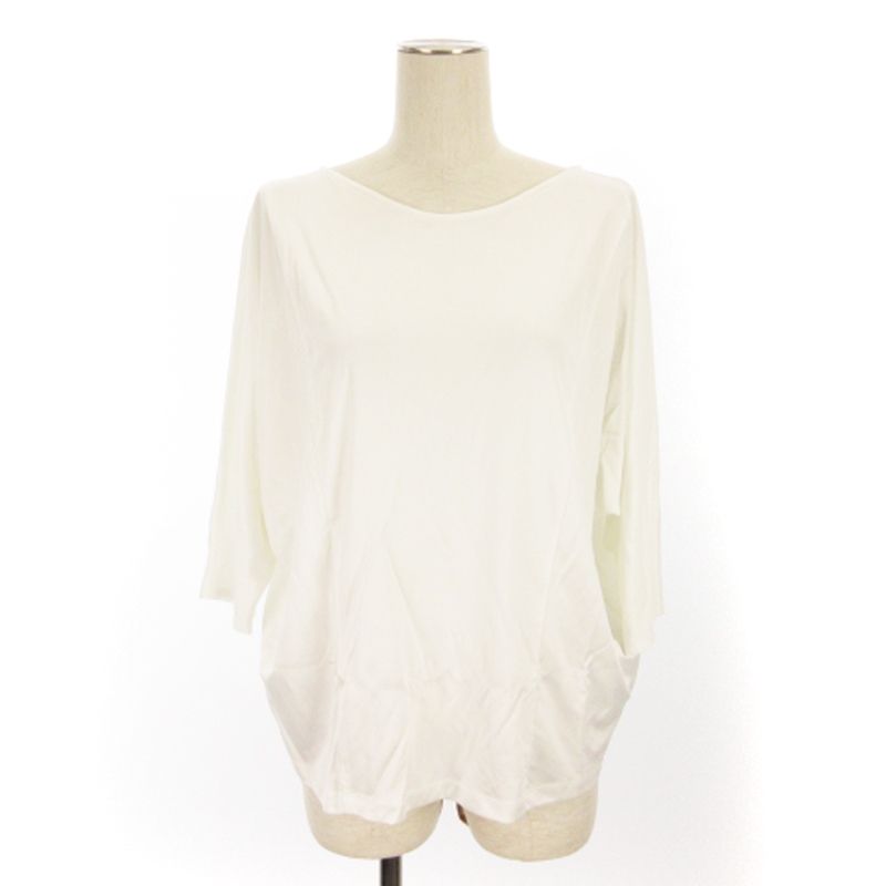 アイシービー iCB 23SS トリアセサテンスムース 5分袖 プルオーバー カットソー ボートネック ドルマンスリーブ S オフホワイト系 /CX OS - メルカリ