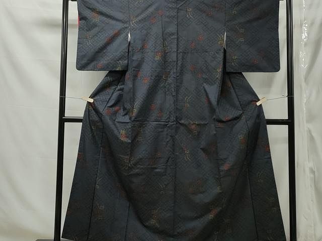 平和屋着物□本場大島紬 7マルキ 枝花文 正絹 逸品 未使用 DAAW2524ma