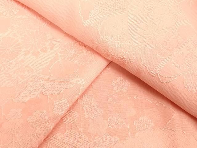 平和屋着物○上質な色無地 紋意匠 枯茶色 正絹 逸品 DAAV1378tw