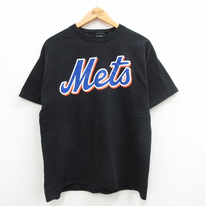 L/古着 半袖 ビンテージ Tシャツ メンズ 00s MLB ニューヨークメッツ カルロスデルガド 21 クルーネック 黒 ブラック メジャーリーグ ベー - メルカリ