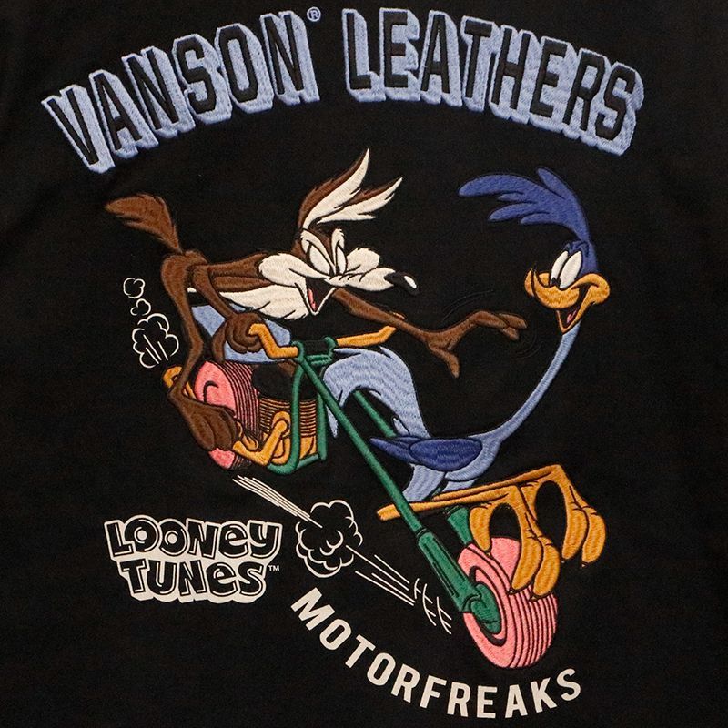 VANSON × LOONEY TUNES ロードランナー × ワイリー・コヨーテ 刺繍