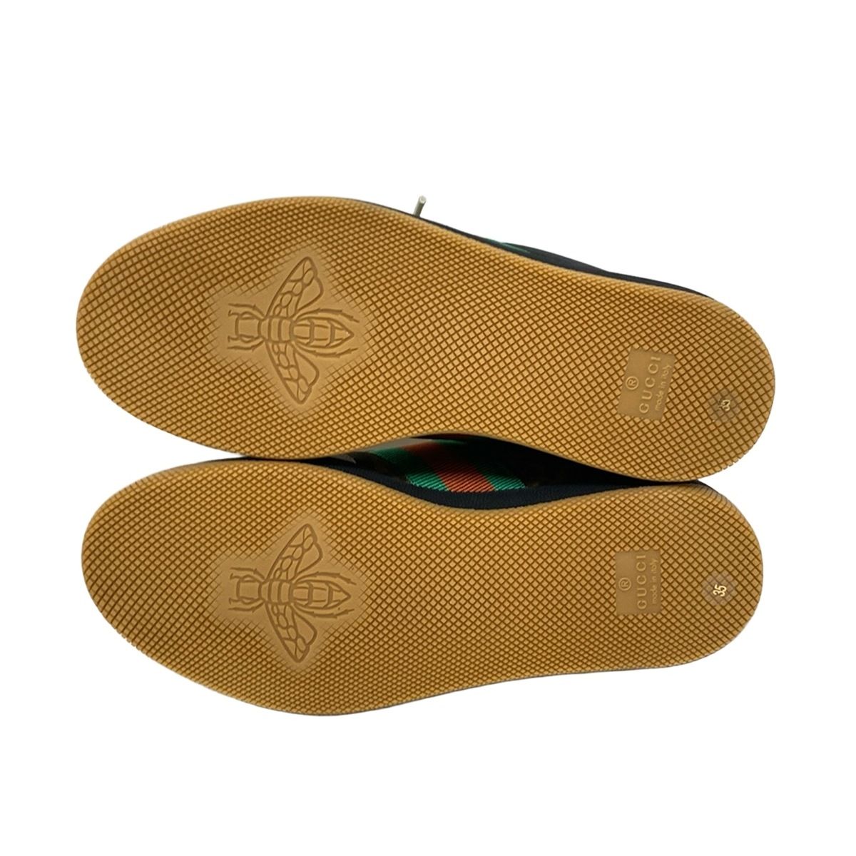 GUCCI(グッチ) スニーカー 35 レディース - 黒×ダークブラウン GUCCI(グッチ) スニーカー 35 レディース - 黒×ダークブラウン