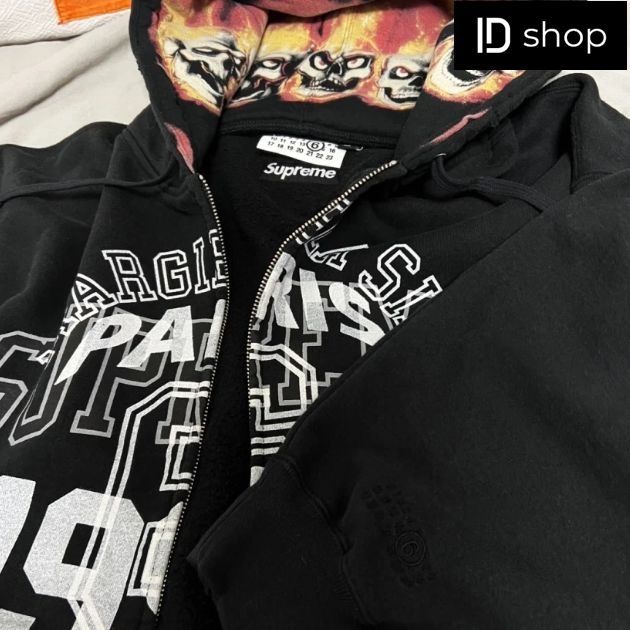 Supreme x MM6 Maison Margiela シュプリーム x MM6メゾンマルジェラ Zip Up Hooded Sweatshirt Black - 24SS ジップアップ ...