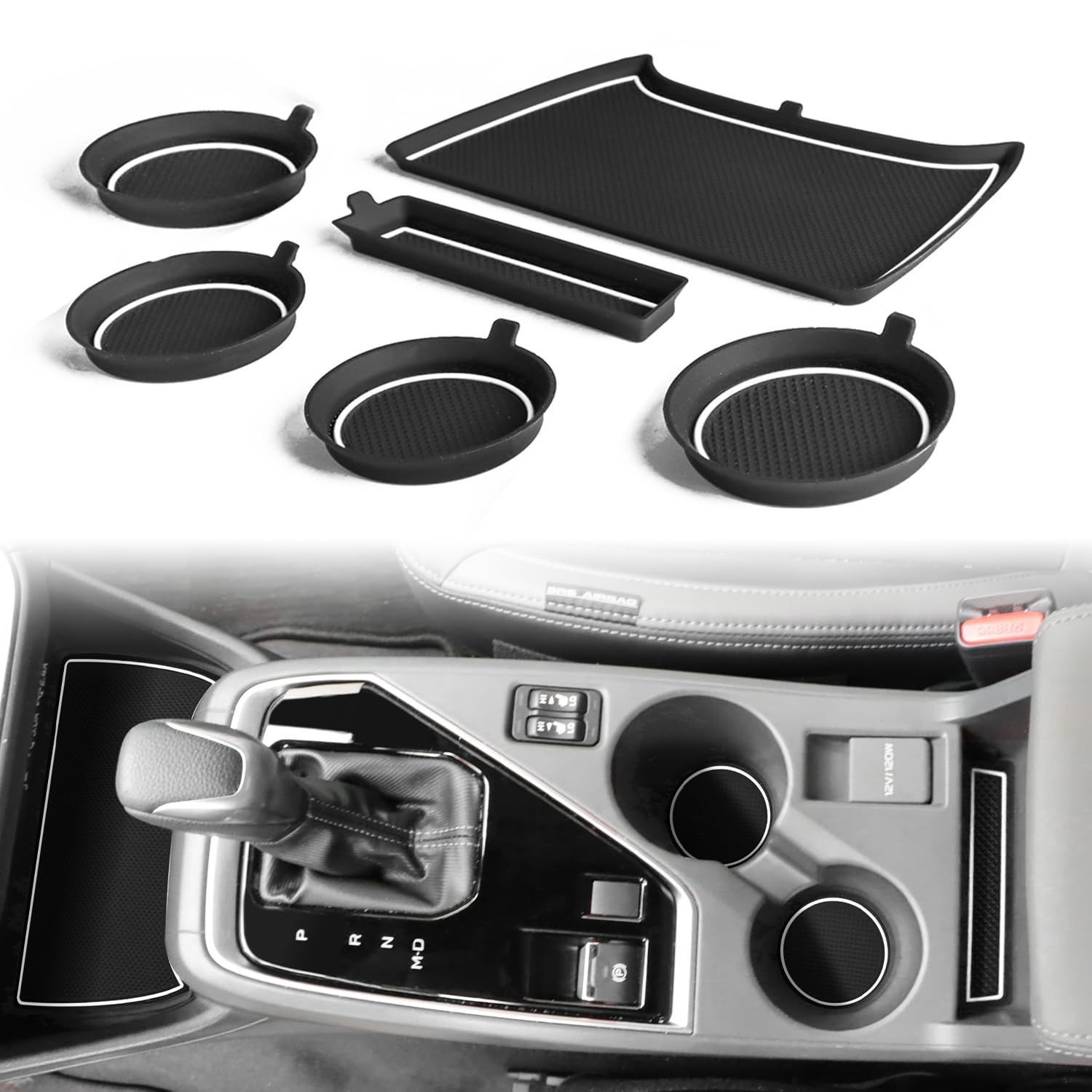 ドリンクホルダーマット フロントトレイ 内装 インテリアラバーマット ラバーマット 専用 ）＆クロストレック 滑り止め（ホワイト） - スバル・インプレッサ（6代目）GU6/GU7/GUD ...