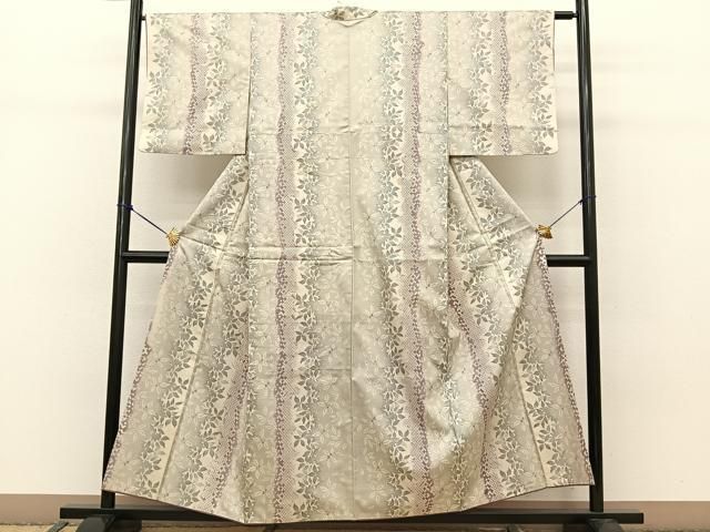 平和屋着物●本場大島紬　白大島　9マルキ　花間道　正絹　逸品　BAAT0902yc 平和屋着物○本場大島紬 白大島 9マルキ 花間道 正絹 逸品 BAAT0902yc