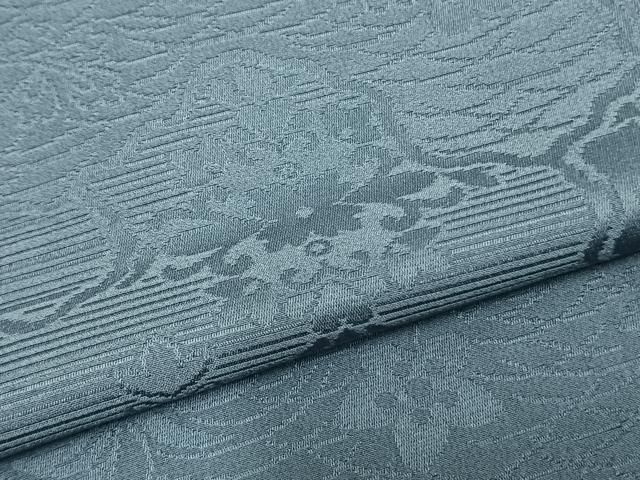 平和屋着物▽上質な色無地 単衣 立波地紋 秘色色 正絹 逸品