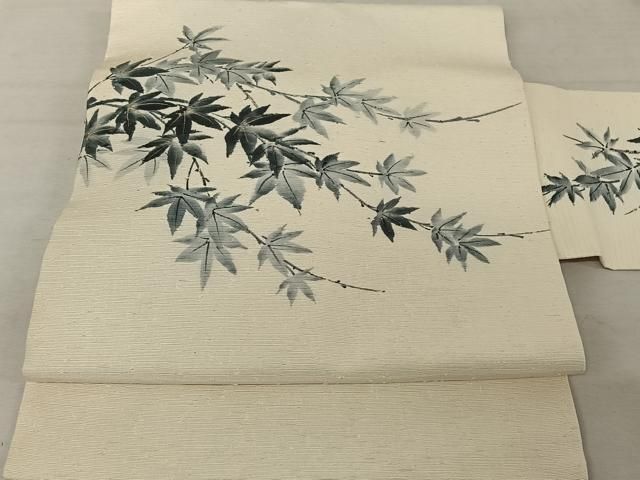 平和屋本店□希少 銀座こうげい 九寸名古屋帯 アイヌ柄 紬