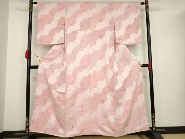 平和屋着物○上質な小紋 型染め 橘 正絹 逸品 AAAZ3748ck