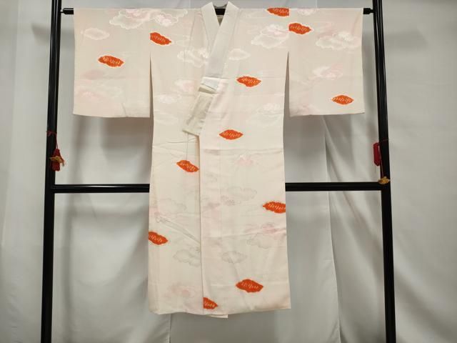 平和屋着物□長襦袢 無双仕立て 絞り 舞花文 正絹 逸品 CAAX1740xe