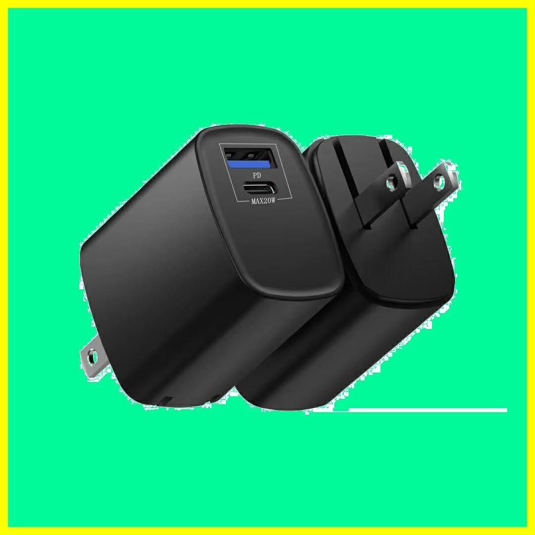 【特価セール】充電器 アダプター 急速充電 PD Type-C Quick Charge 3.0 USB PSE 適合品 高速 充電アダプター 折り畳み式 全機種対応 2台同時充電 2ポート ...