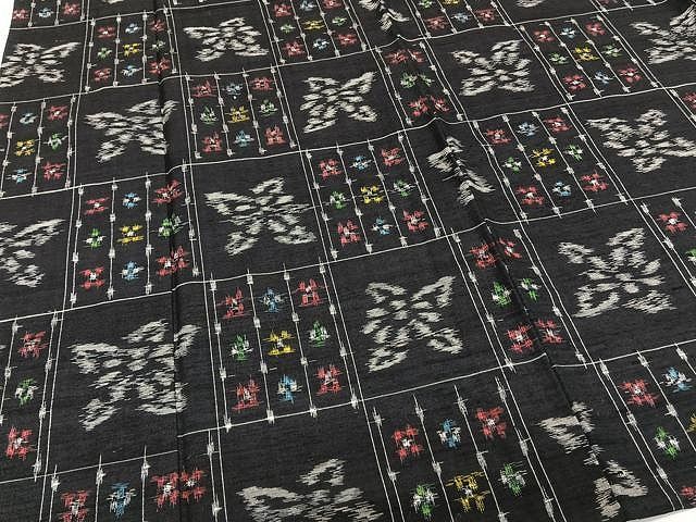 平和屋着物□極上 本場縞大島紬 霞文 夢織工房 証紙付き 逸品