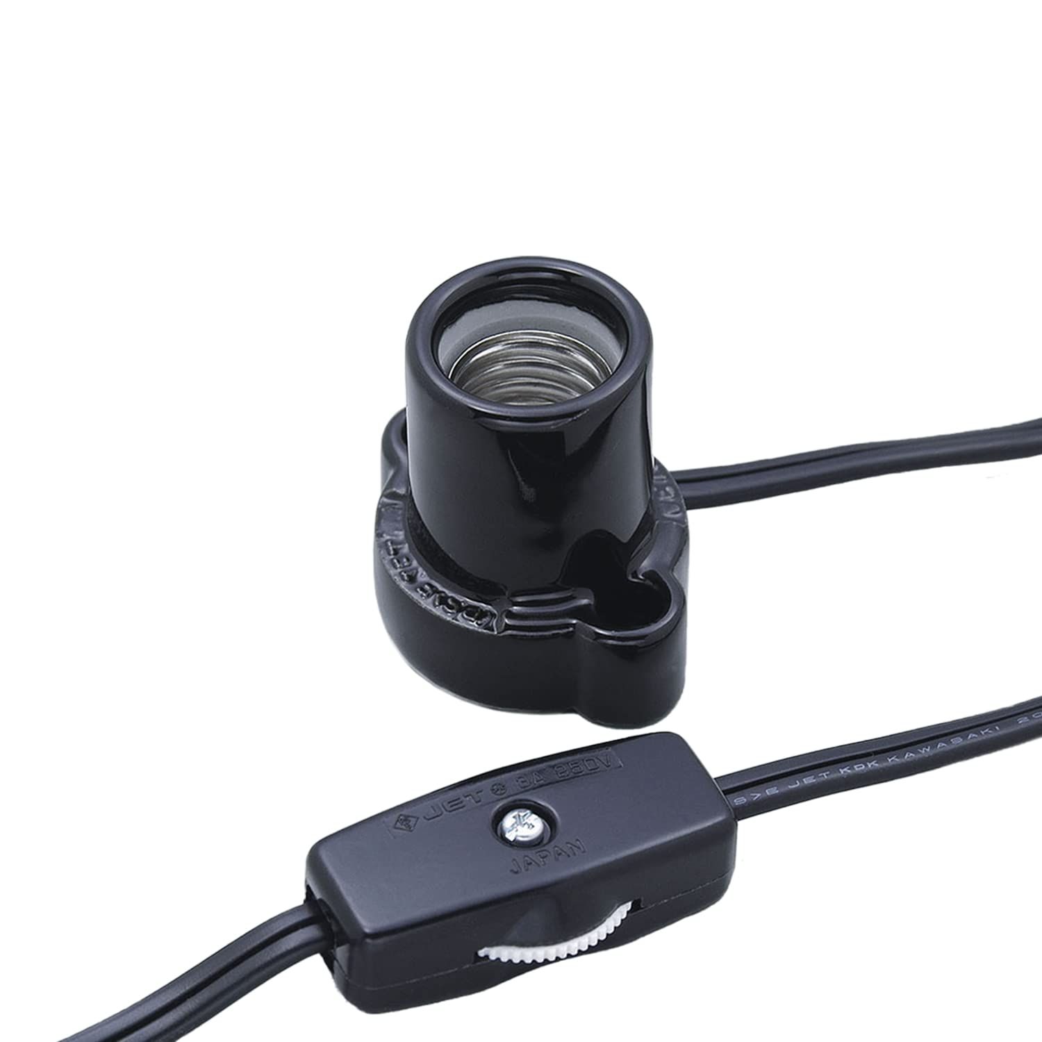 【迅速発送】エルパ (ELPA) コード付ソケット 電球 125V 3A E17 約1.5m KP-M1715H(BK) - メルカリ