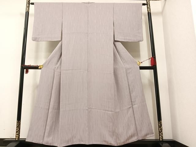 平和屋着物□上質な色無地 流水枝花地紋 卵色 正絹 逸品 AAAY0856cs