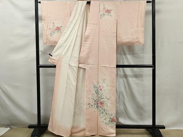 平和屋着物○訪問着 枝花文 暈し染め 金彩 正絹 逸品 DAAW5223ud