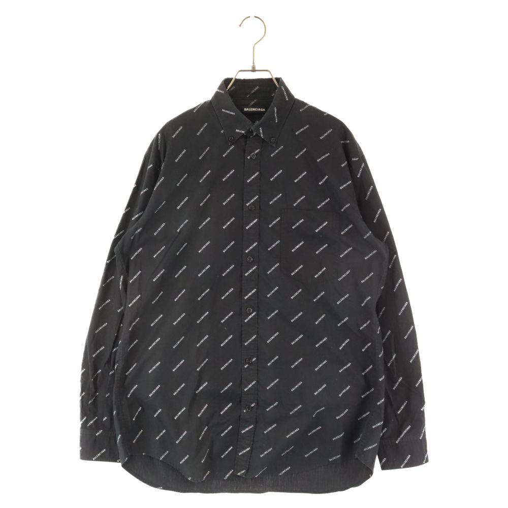 BALENCIAGA (バレンシアガ) 18SS All Over Logo Shirt 534333 TBL96 ロゴ総柄 オーバーサイズ ...