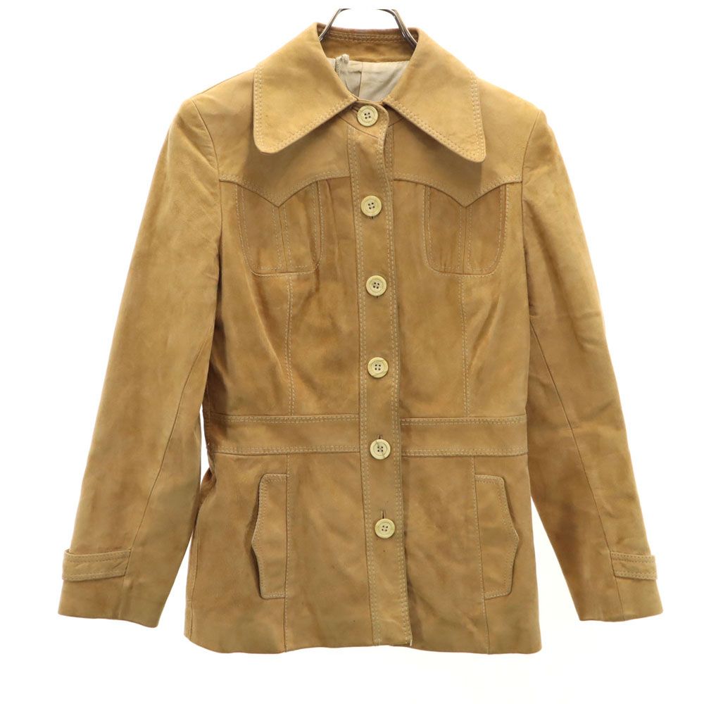 Stadick Modell 70s ヴィンテージ 長袖 スエードレザージャケット 38 ベージュ系 Stadick Modell レディース ...