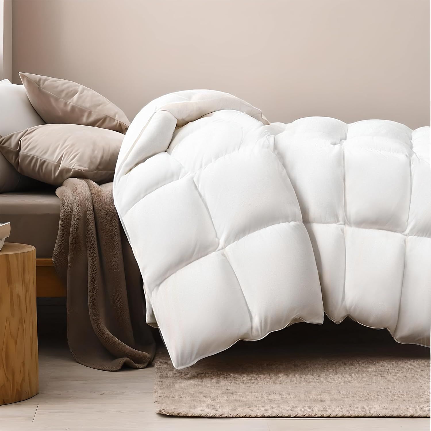 羽毛布団 シングル シーズン終了プロモーション ATOPEN 掛け布団 ダックダウン85% 【独自技術とデザインの抗菌防臭加工 詰め物30%増】羽根布団 冬用 -10℃～15℃での使用を推奨 ...