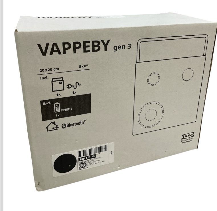 IKEA・イケア VAPPEBY ヴァッペビーBluetoothスピーカー20×20 ブラック/第3世代JP - メルカリ