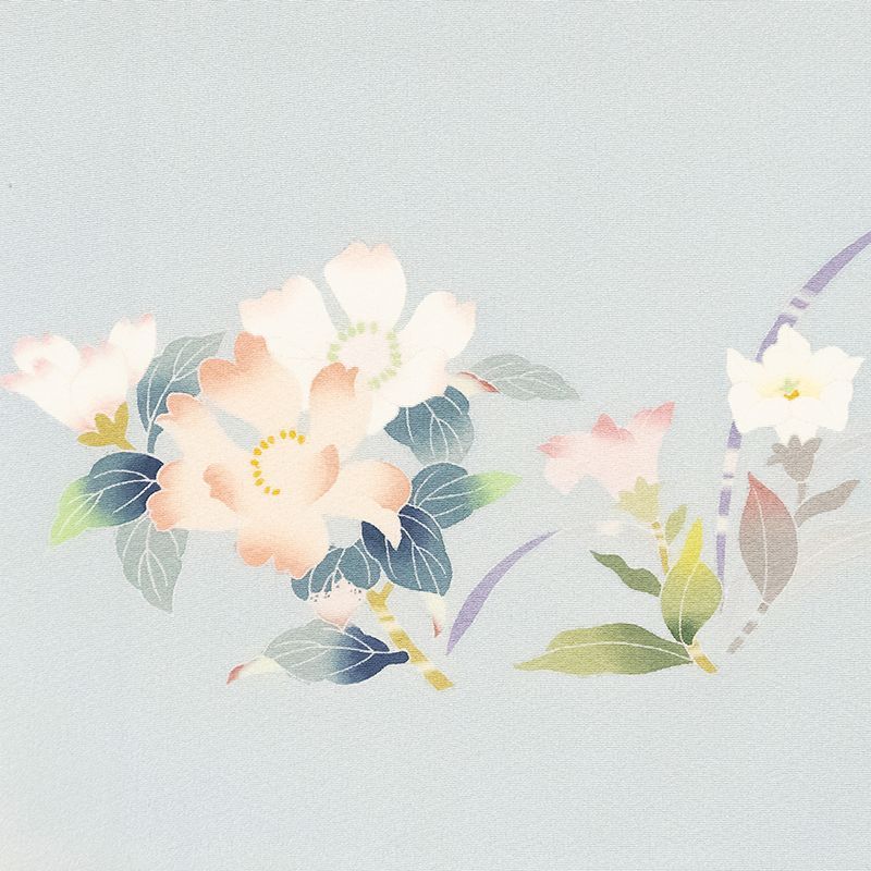 平和屋着物○訪問着 絞り 刺繍 道長花文 金糸 金彩 正絹 逸品