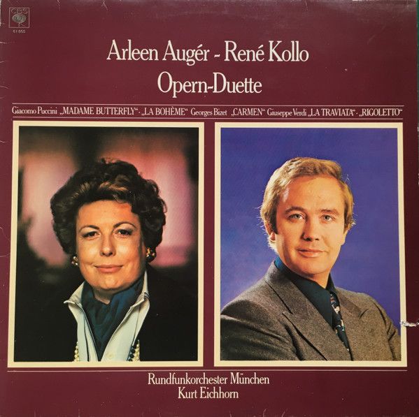 独LP Arleen Auger, Ren? Kollo, M?nchner Rundfunkorchester, Kurt Eichhorn Opern-Duette 61865 CBS ...