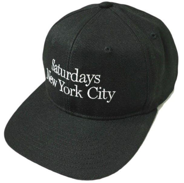 SATURDAYS NYC サタデーズ ニューヨークシティ 22AW Basic 6P Flat Cap ロゴ刺繍6パネルキャップ BGU52050 Free ブラック 帽子 g20332 ...
