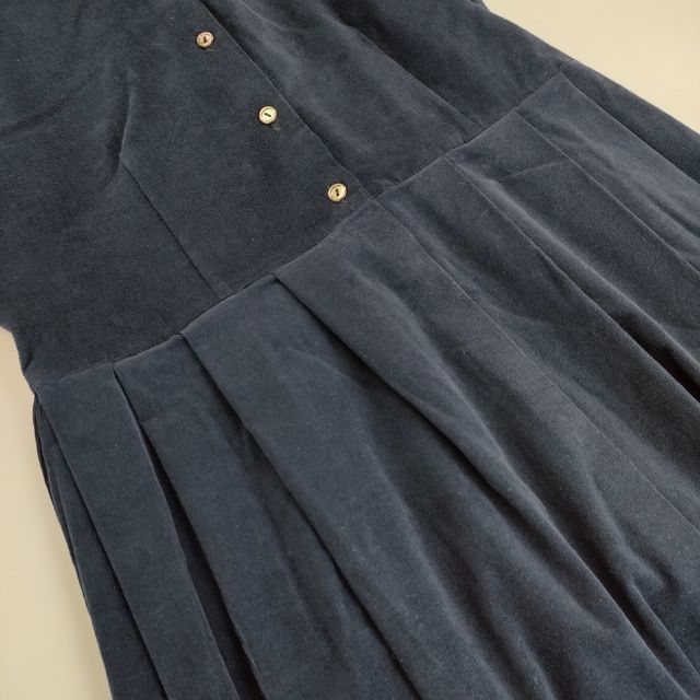 HOUSE OF LOTUS コーデュロイ フレアシャツワンピ 比翼ボタン