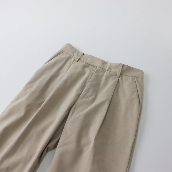 美品 定価1.6万 2021SS FRAMeWORK フレームワーク CARREMAN フレアーパンツ 36/ベージュ タック バックスリット-.【2400013384612】 - メルカリ