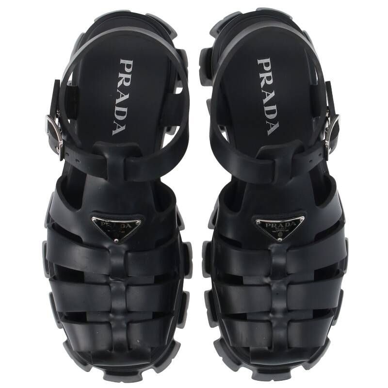 プラダ 2X3083 モノリスラバー三角ロゴプレートサンダル メンズ 7