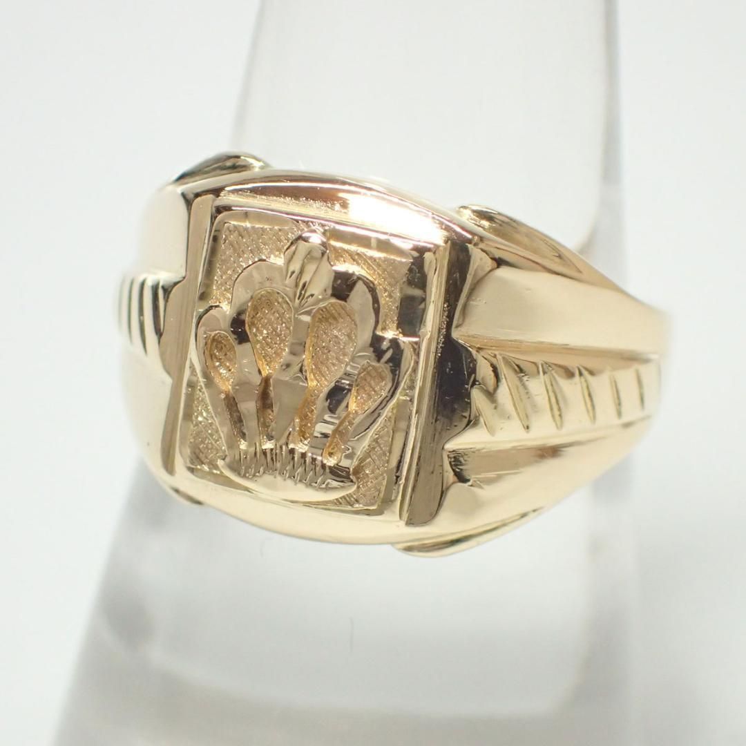 E882 指輪 印台 王冠 クラウン K18 9.3g 18号 - かいとり屋さん - メルカリ