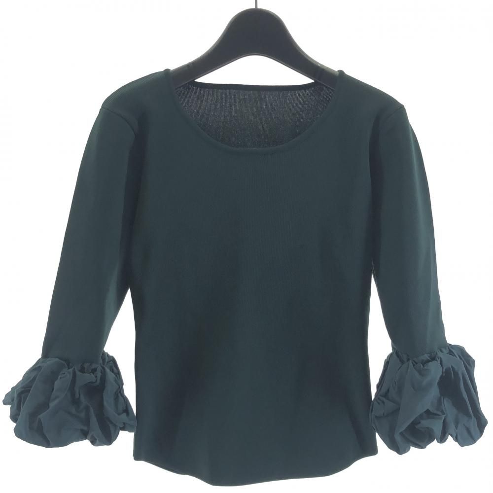 【中古】AMERI 23AW PINCH SLEEVE KNIT TOP サイズFree グリーン 01320160150 アメリ[17] - メルカリ