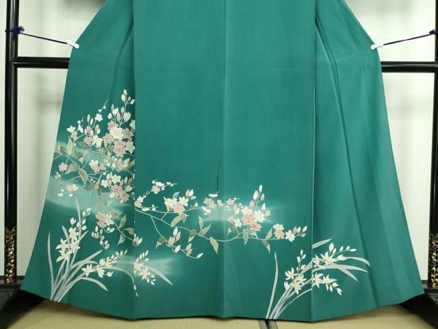 平和屋着物▽訪問着 単衣 友禅 作家物 吉祥花文 正絹 逸品