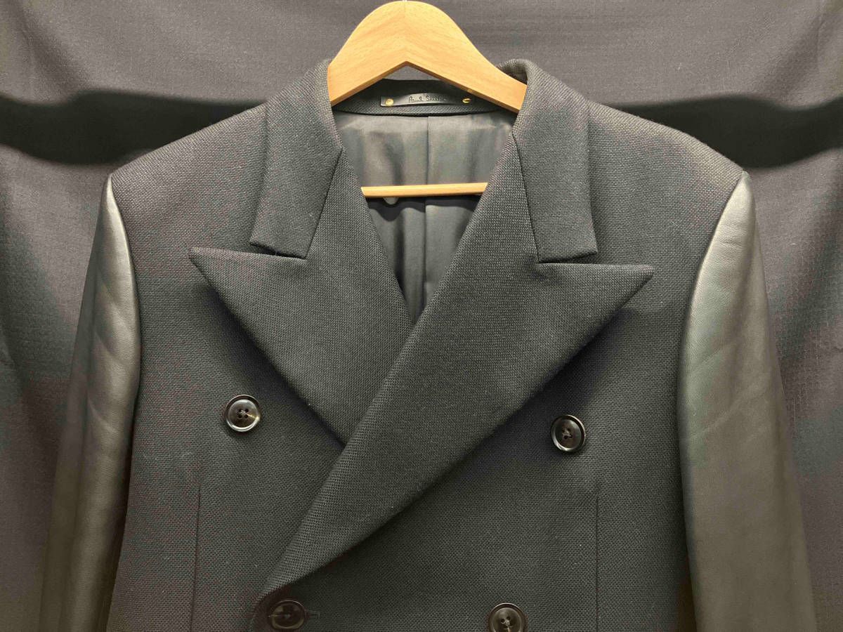 PAUL SMITH ポールスミス PF-IS-33467 袖レザーダブルブレスト PAUL SMITH ポールスミス PF-IS-33467 袖レザーダブルブレスト