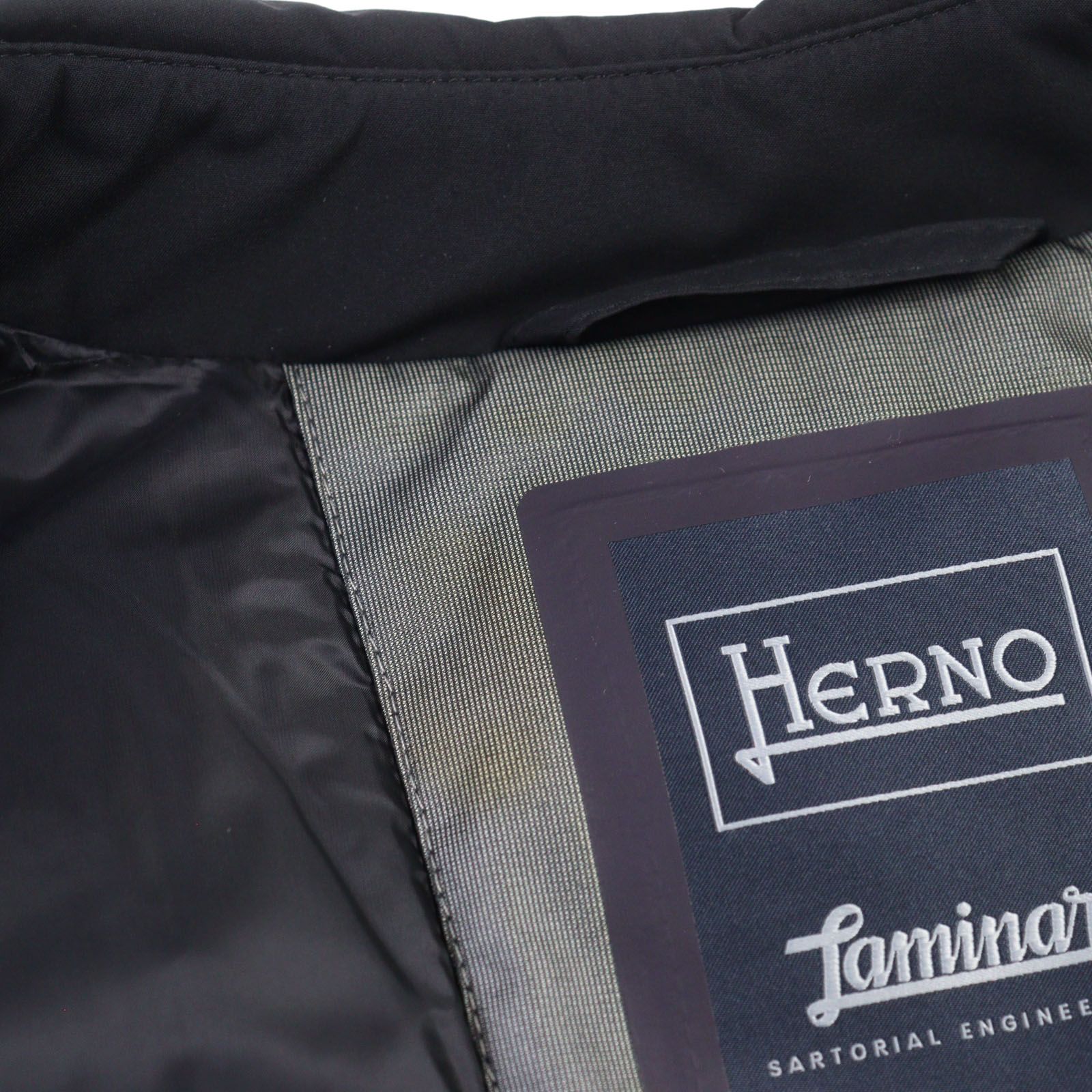 極美品 Herno ヘルノ 2020年製 PI001UL Laminar ラミナー ロゴボタン 比翼仕立て ダウンコート ブラック 50 ガーメント付き 正規品 メンズ - メルカリ