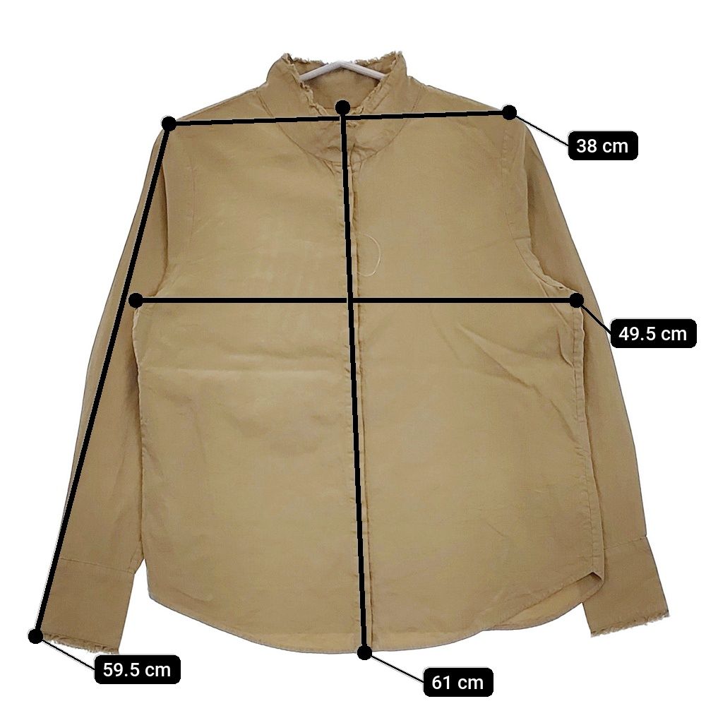 humoresque highneck frill shirt KA2201c 定価51700円 シルクコットン