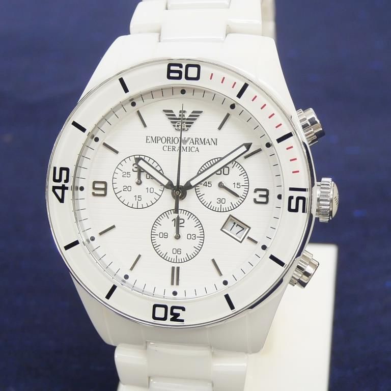エンポリオ アルマーニ EMPORIO ARMANI メンズウォッチ 腕時計 セラミカ クオーツ AR1424 白 セラミック - メルカリ
