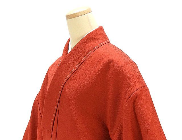 単衣 色無地 新品 仕立て上がり 正絹 単衣 膨れ地紋 身丈164.5cm 裄丈