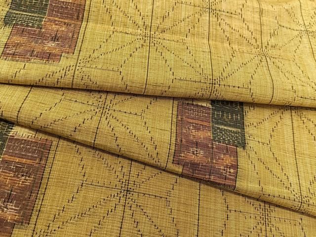 平和屋着物＊夏物 紗紬 枝葉文 正絹 逸品 AABA2798jd