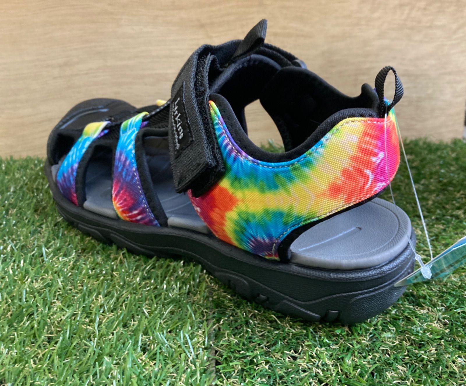 ラーキンス スポーツサンダル LARKINS L-6514 レインボー 25〜27cm メンズ マジック サンダル アウトドア 軽量 つま先隠れる 虹色 25cm 25.5cm 26cm 26 ...