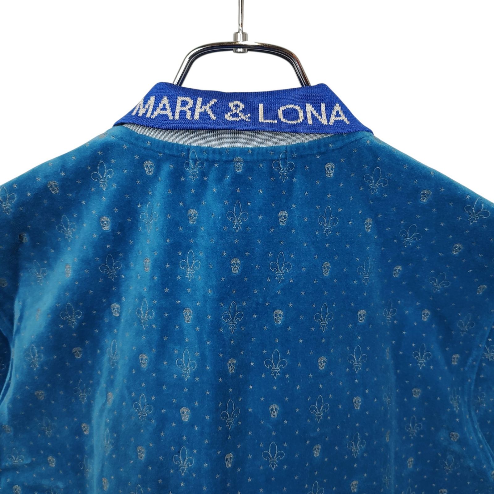 MARK&LONA マークアンドロナ ゴルフ スカル 総柄半袖 パイル MARK&LONA マークアンドロナ ゴルフ スカル 総柄半袖 パイル