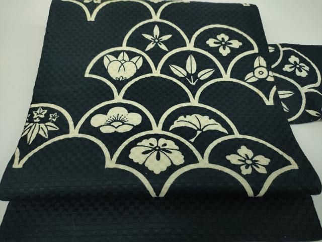 平和屋着物○八寸名古屋帯 花青海波 正絹 逸品 DAAX4795ps - メルカリ