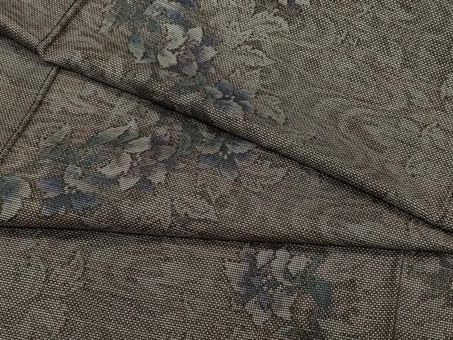 平和屋着物○本場大島紬 9マルキ 流水草花文 正絹 逸品 CAAT7170vf