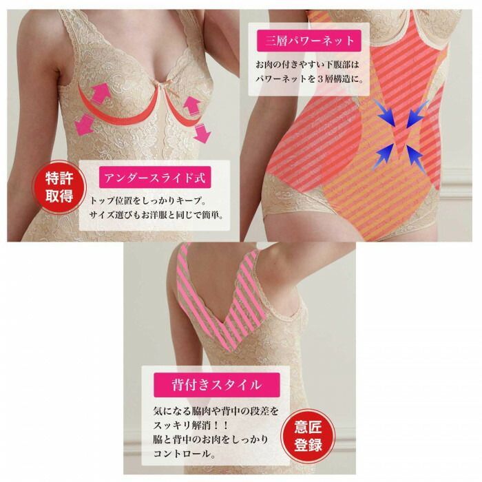 TAMURA Yauco 総レース多機能ボディスーツ TYN90 ブラック M-TYN90-016