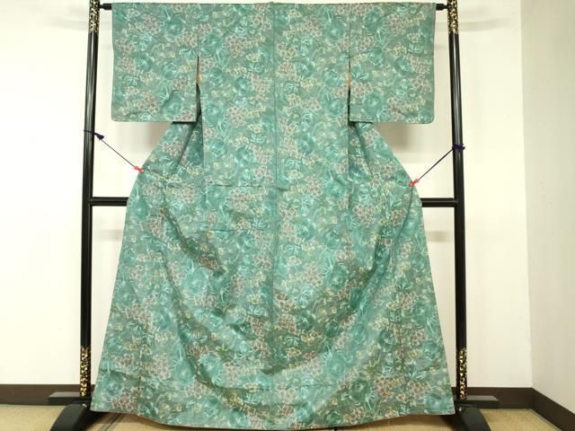 平和屋着物○本場大島紬 楓文 正絹 逸品 AAAY6293ph