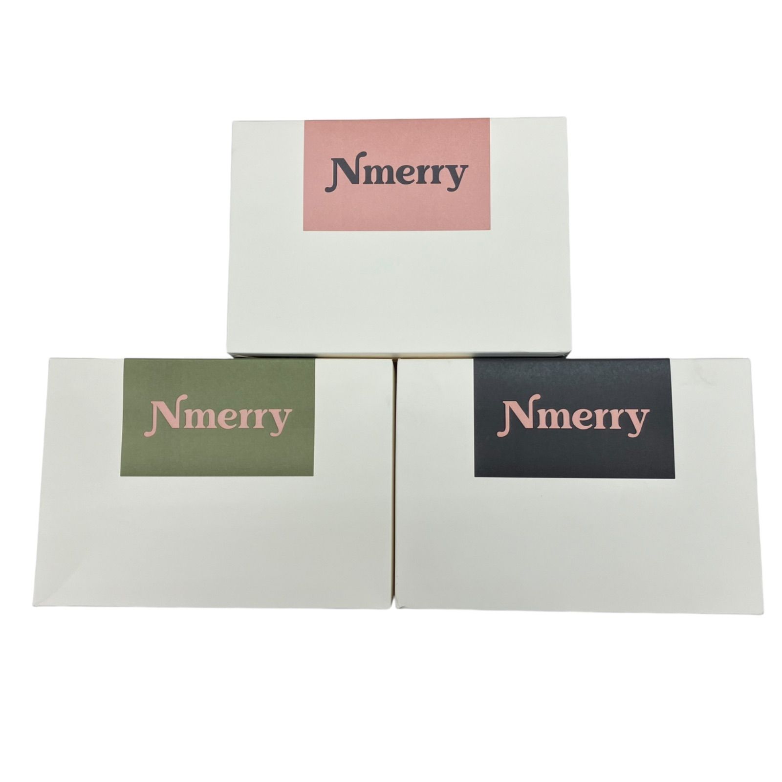 ③ ★未開封商品★ Nmerry エヌメリーおうちブラ 3点まとめ売り ピンク・カーキ・ブラック 4L - メルカリ