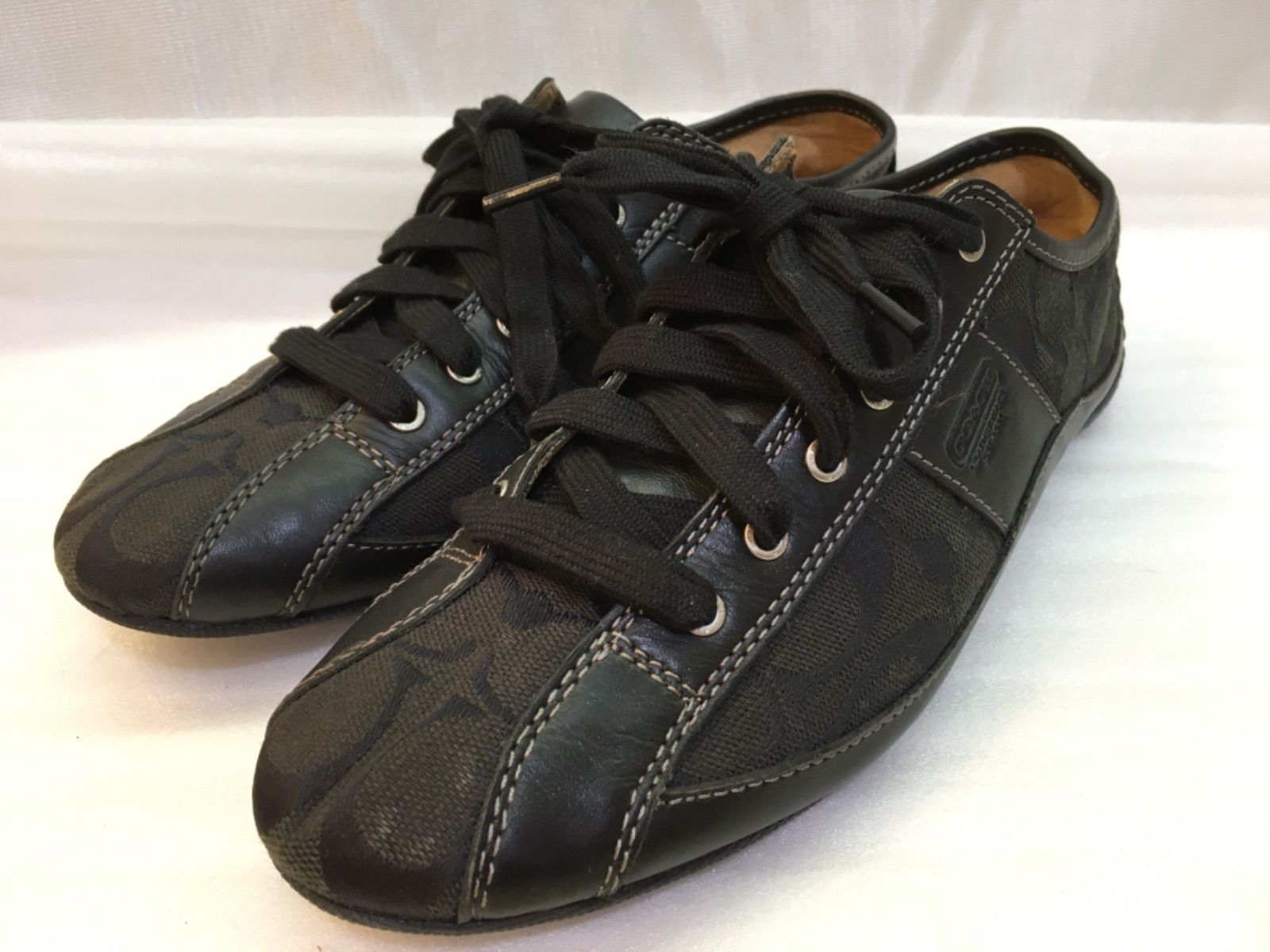 coach シグネチャースニーカー ローカット A1258 ブラック - メルカリ