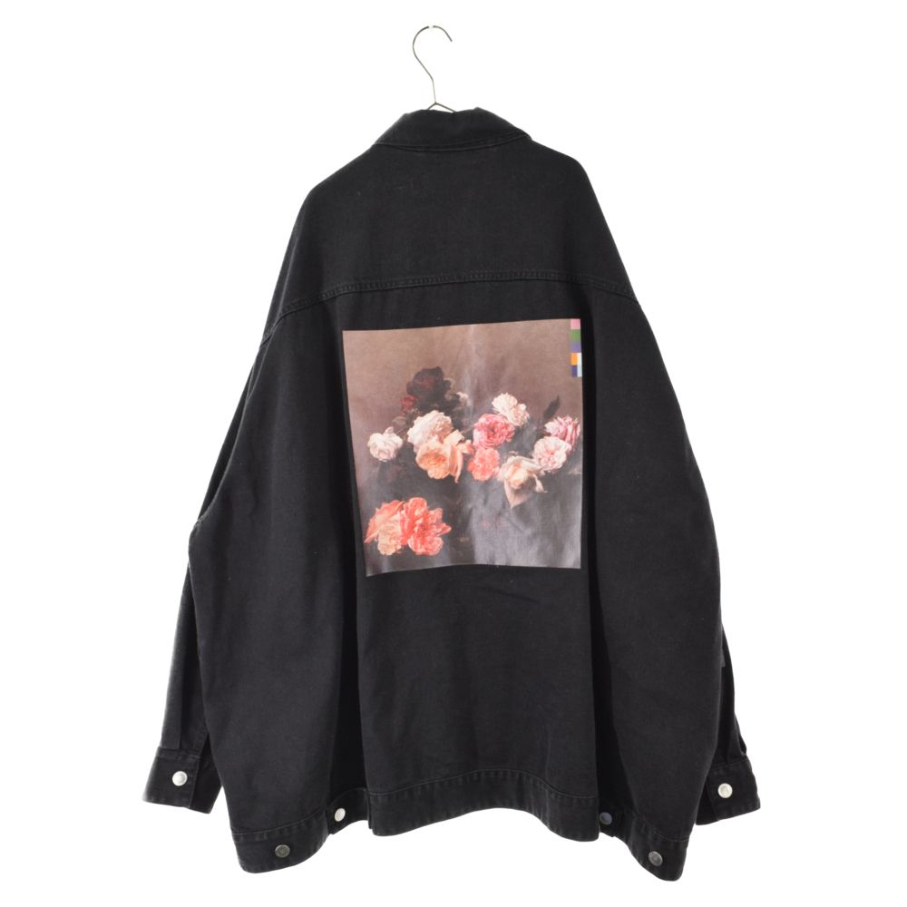 RAF SIMONS (ラフシモンズ) 18SS 権力の美学 オーバーサイズ プリントデニムジャケット ブラック 181-723 ...