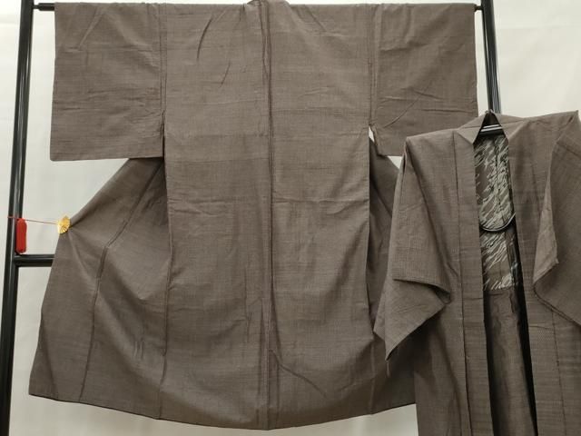 平和屋着物○男性 本場大島紬 アンサンブル 長襦袢(袷)セット 100亀甲