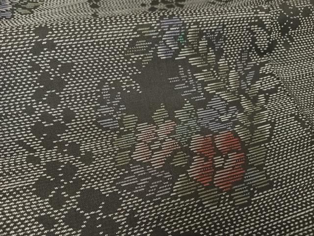 平和屋着物○本場大島紬 草花文 黒地 正絹 逸品 AAAZ3192np - メルカリ